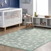 Bunny in the Forest Green Baby Room Rug|bestselling Kids Room Rugs ...