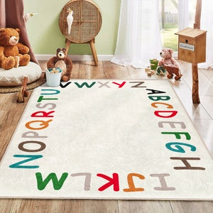 Learn the Alphabet Nursery Rug|carpet With Letters|non-slip Educational ...