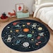 Space Themed Cute Kid's Rugadventurous Astronaut Childen's Matnavy Blue ...