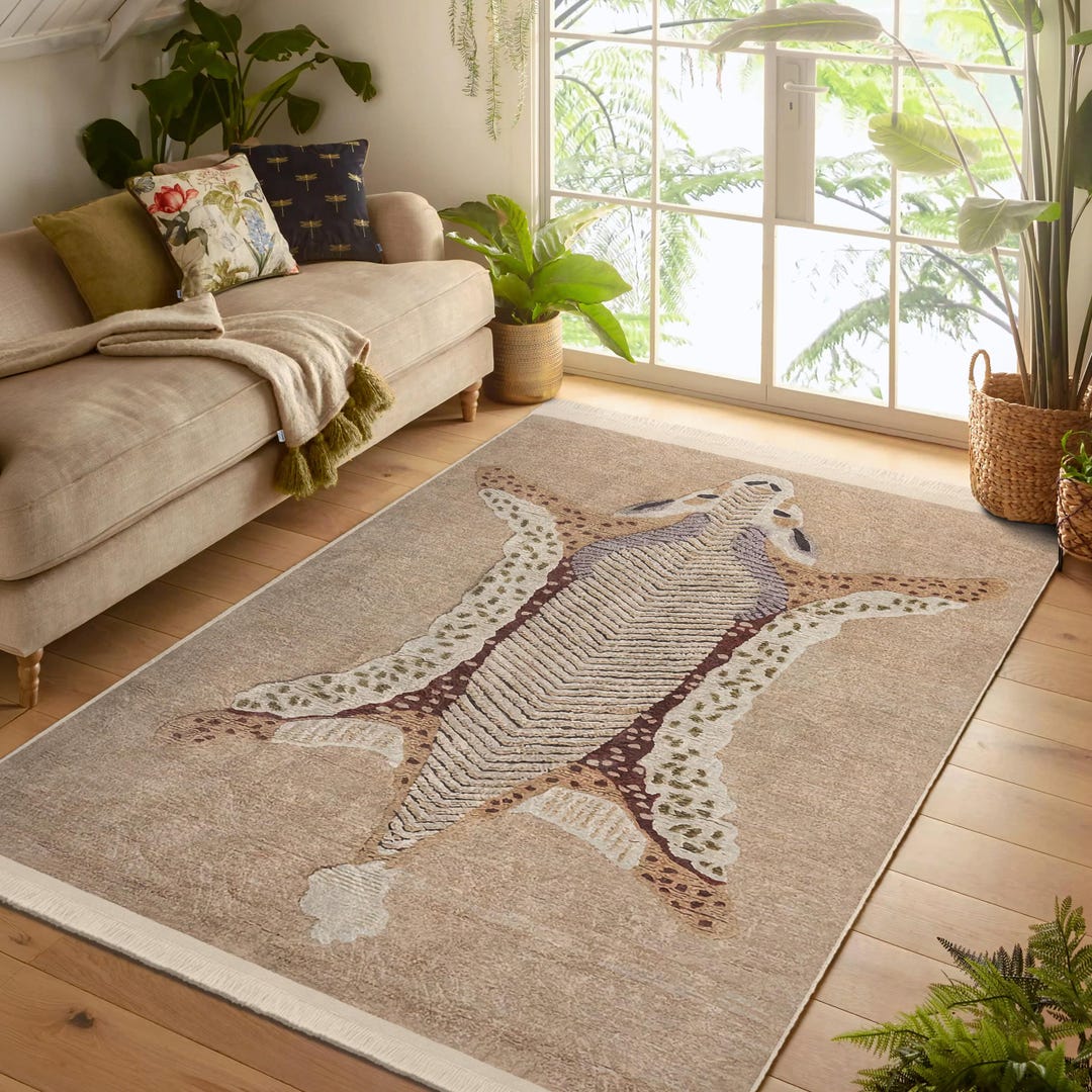 Fox Rug|farmhouse Decor|living Room Carpets|non-slip Rugs|washable ...
