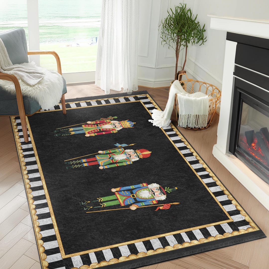 Nutcracker Rug|xmas Gift|tin Soldier Rug|holiday Non-slip Rugs|washable ...