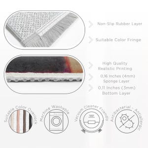 Red and Green Rug|modern Art Living Room Rug|abstract Rug|watercolor ...