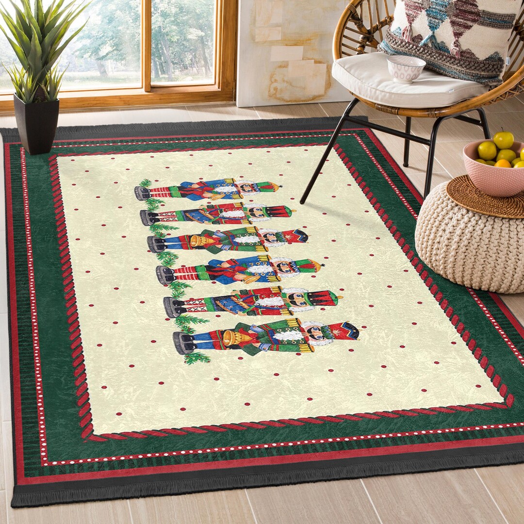 Green Nutcracker Rugnon-slip Area Rugschristmas Gifttin Soldier ...
