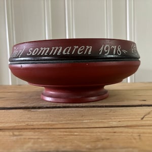 Vintage 1978 Norwegian Wooden Bowl Traditional Norwegian Painting on ...
