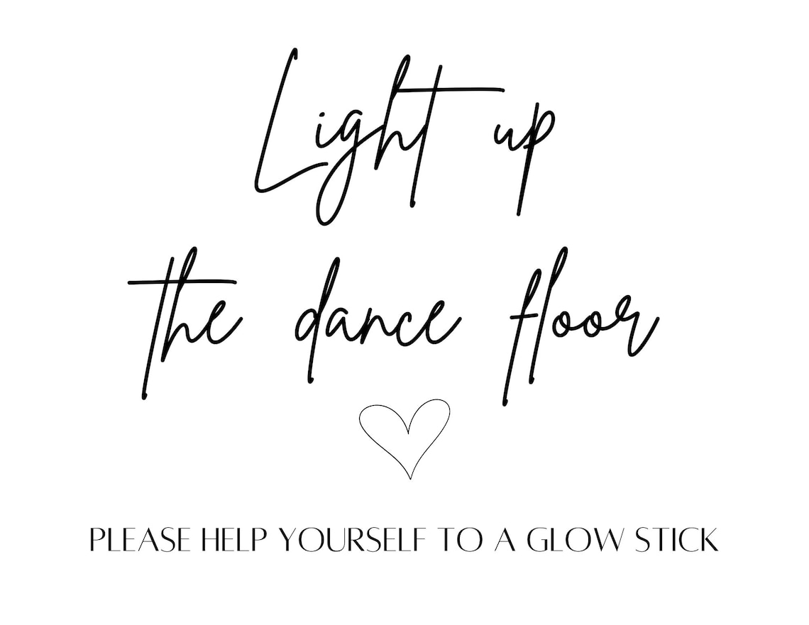 Light Up The Dance Floor Sign Etsy