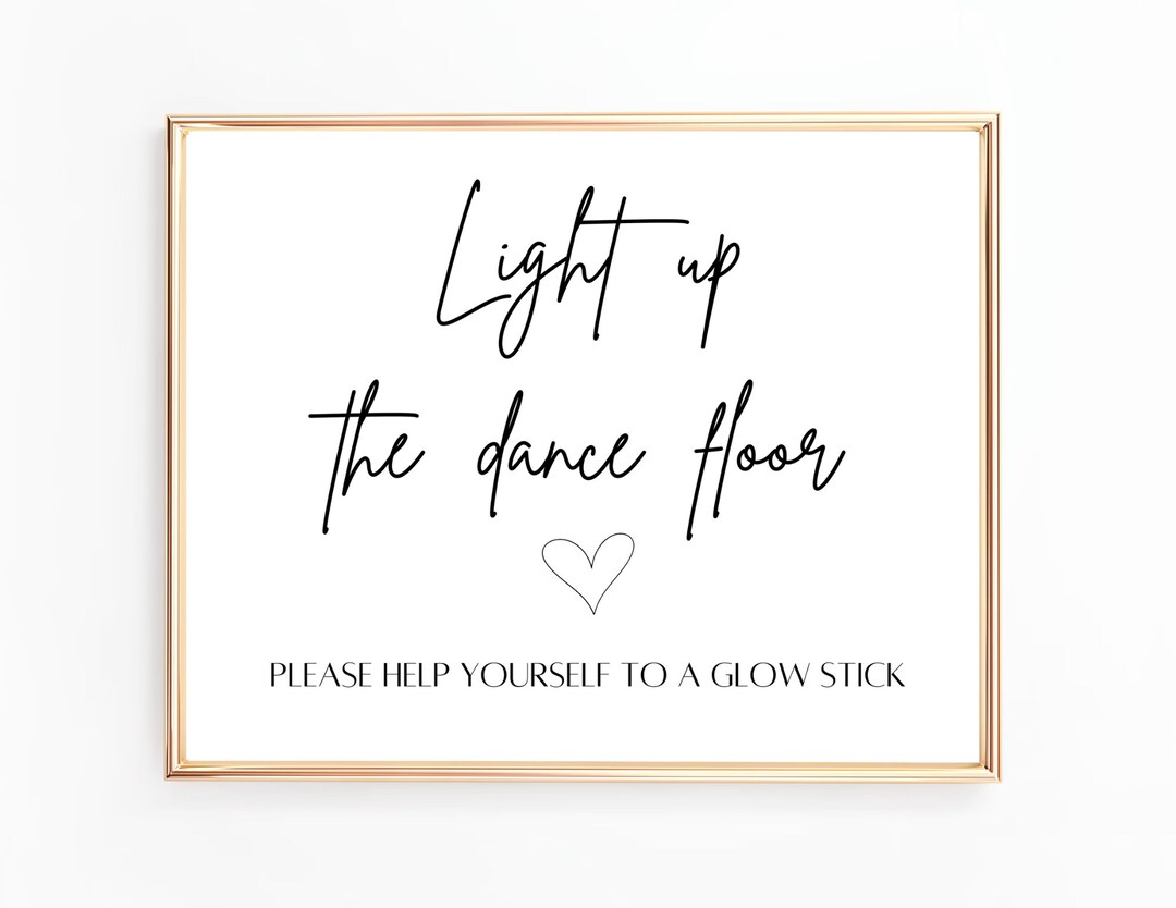 Light up the Dance Floor Sign - Etsy UK