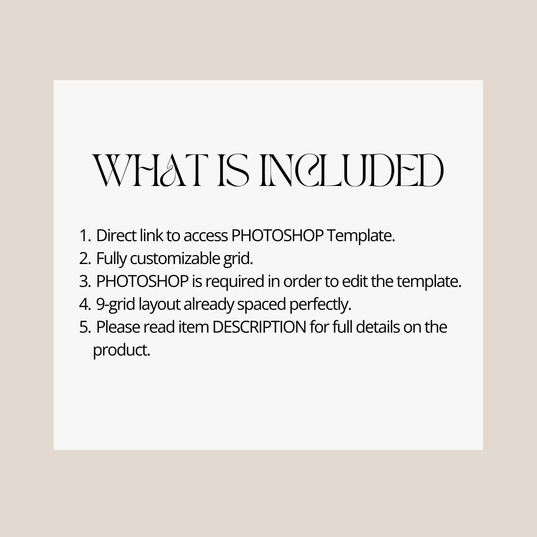 Photography Template, Photoshop Template, Grid Template, Social Media ...