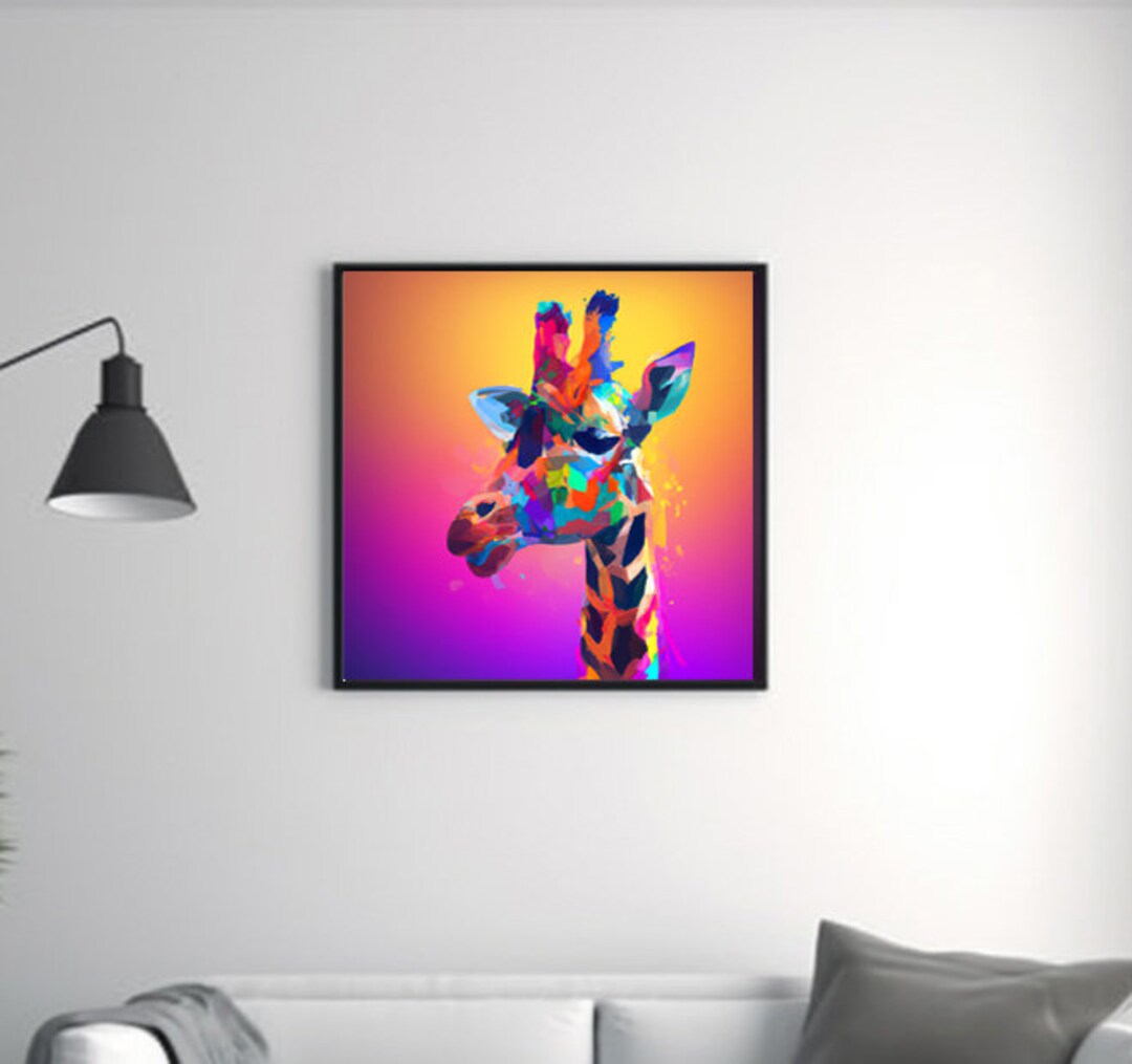 Modern Giraffe PRINTABLE ART Giraffe Print Download Giraffe Poster Wild ...