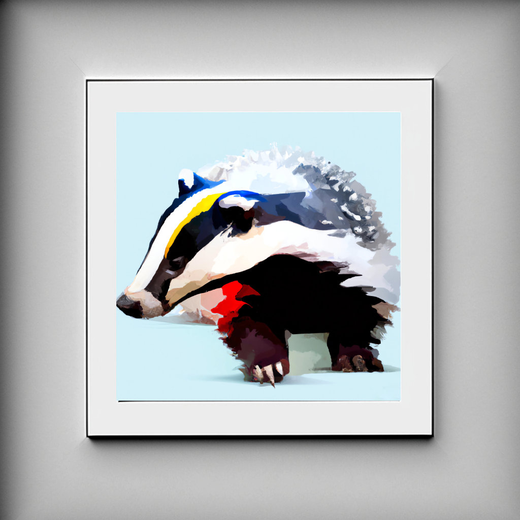Modern Badger PRINTABLE ART Badger Print Download Badger - Etsy