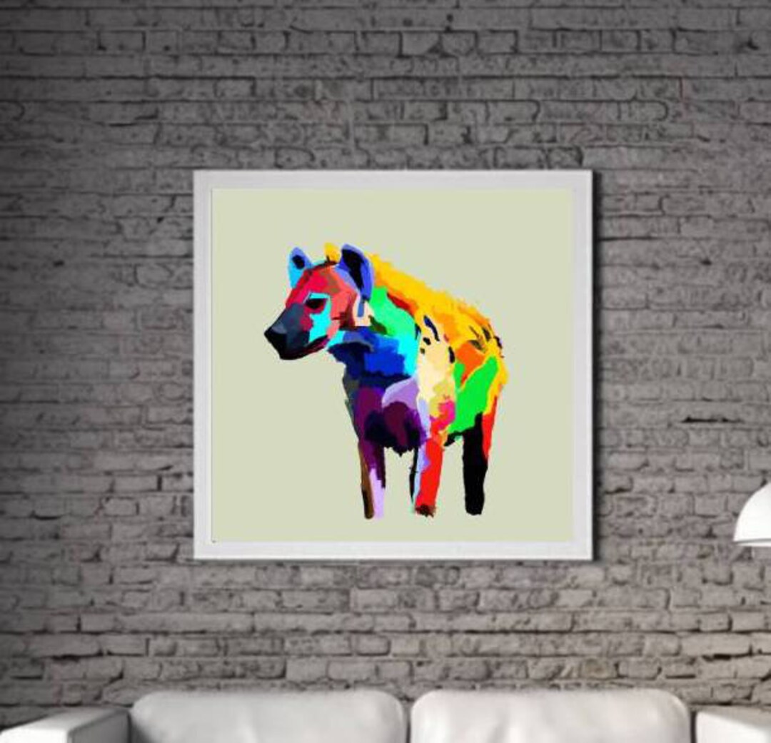 Modern Hyena PRINTABLE ART Hyena Print Download Hyena Poster Animal ...