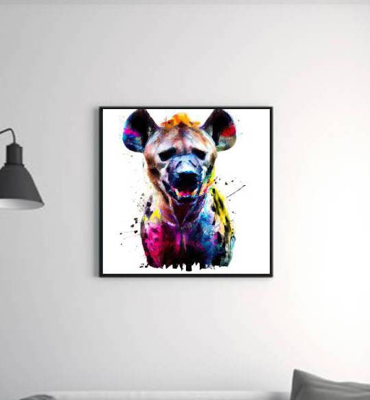 Modern Hyena PRINTABLE ART Hyena Print Download Hyena Poster Animal ...
