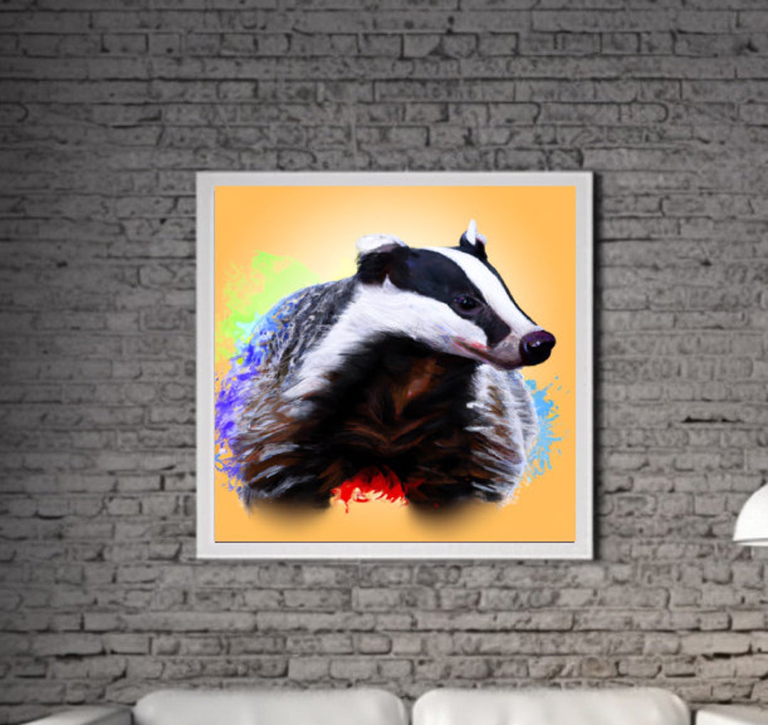 Modern Badger PRINTABLE ART Badger Print Download Badger Poster Wild ...
