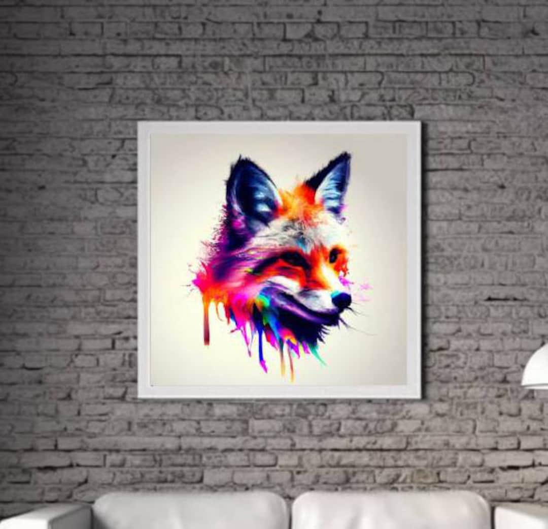 Modern Fox PRINTABLE ART Fox Print Download Fox Poster Wild Life Gift ...
