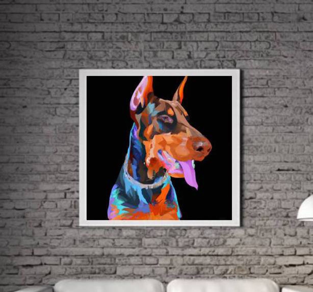 Modern Doberman PRINTABLE ART Doberman Print Download Doberman - Etsy