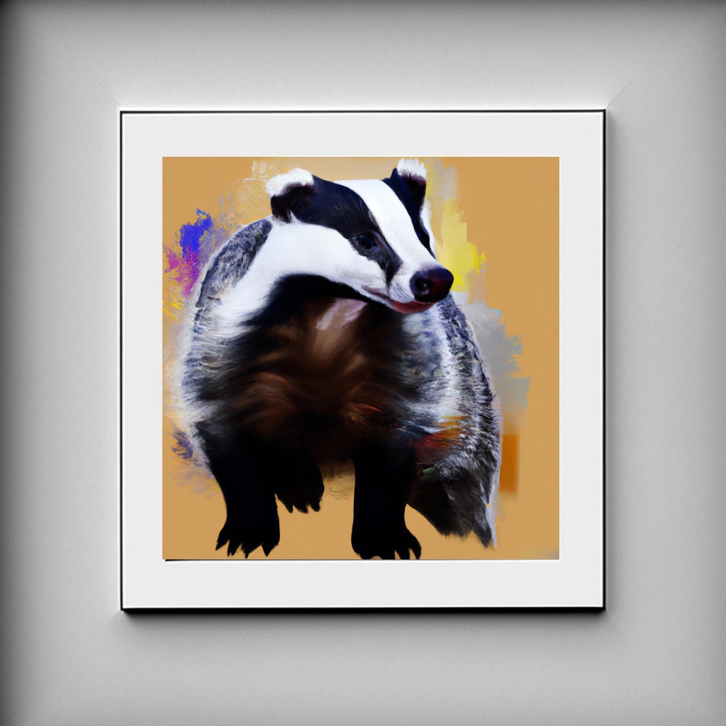 Modern Badger PRINTABLE ART Badger Print Download Badger - Etsy