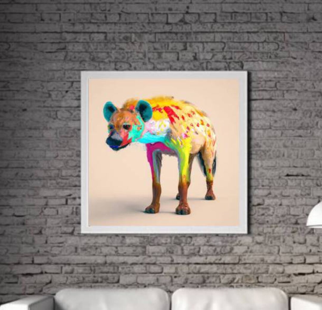 Modern Hyena PRINTABLE ART Hyena Print Download Hyena Poster Animal ...