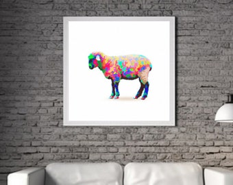 Minimalistic Sheep Poster Modern Home Decor Wall Art - Etsy