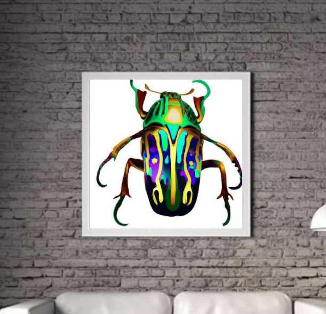 Modern Beetle PRINTABLE ART Beetle Print Download Hyena Poster Insect ...