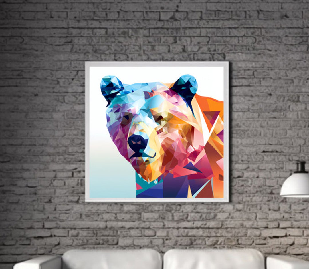Modern Bear PRINTABLE ART Bear Print Download Bear Poster Wild Life ...