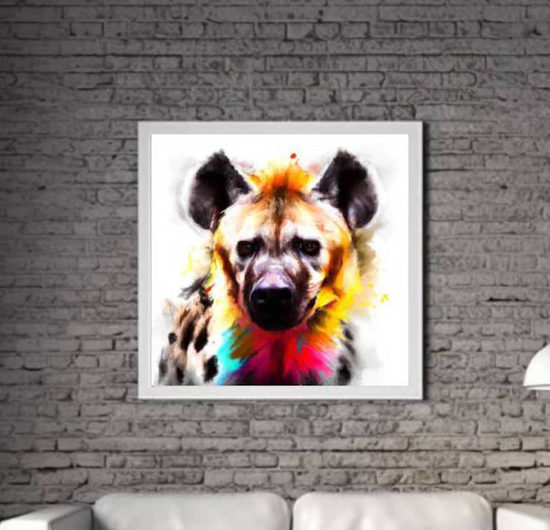Modern Hyena PRINTABLE ART Hyena Print Download Hyena Poster - Etsy