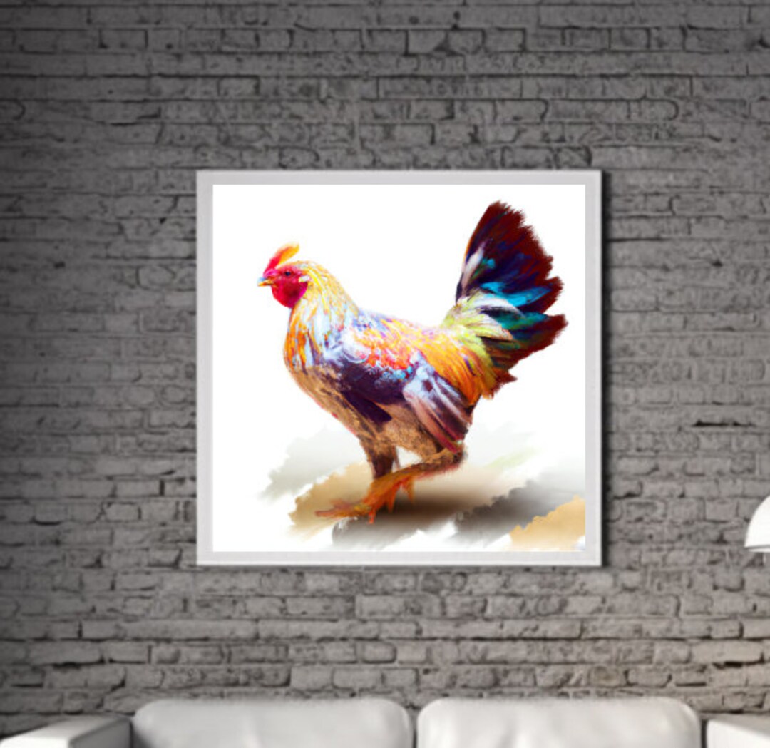 Modern Chicken PRINTABLE ART Chicken Print Download Chicken Poster Wild ...