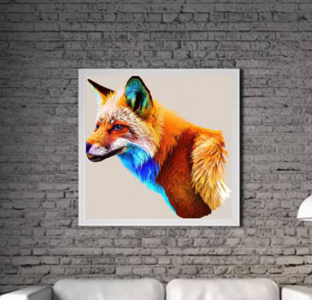 Modern Fox PRINTABLE ART Fox Print Download Fox Poster Wild Life Gift ...
