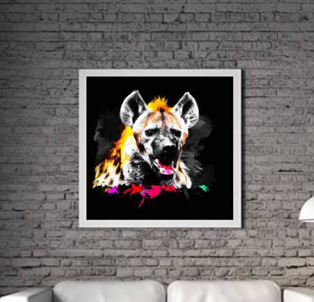 Modern Hyena PRINTABLE ART Hyena Print Download Hyena Poster Animal ...