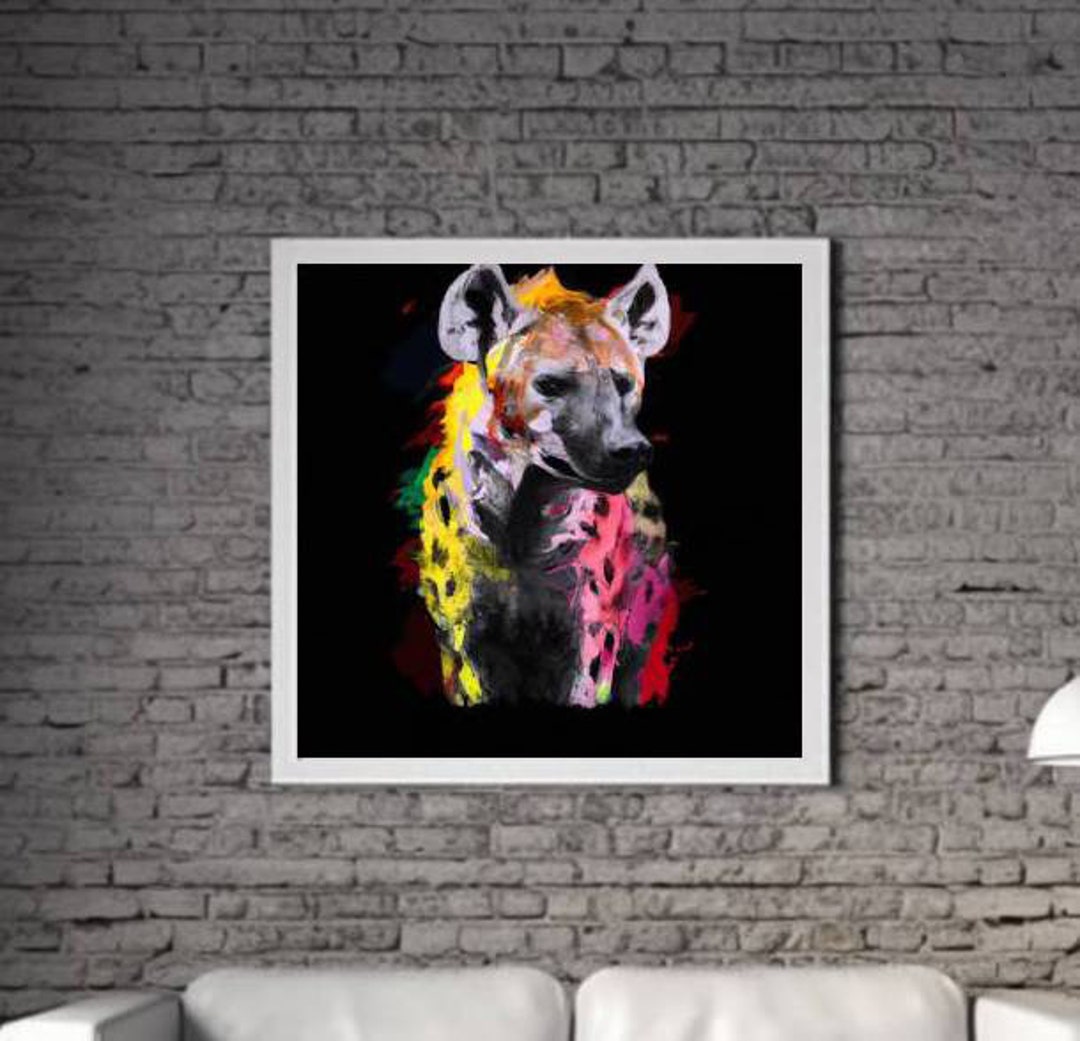 Modern Hyena PRINTABLE ART Hyena Print Download Hyena Poster Animal ...