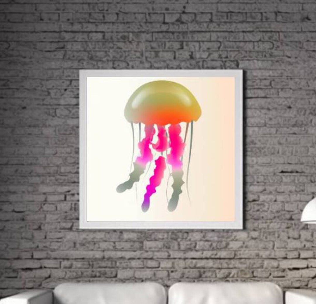 Modern Jelly Fish PRINTABLE ART Jelly Fish Print Download Poster Sea ...