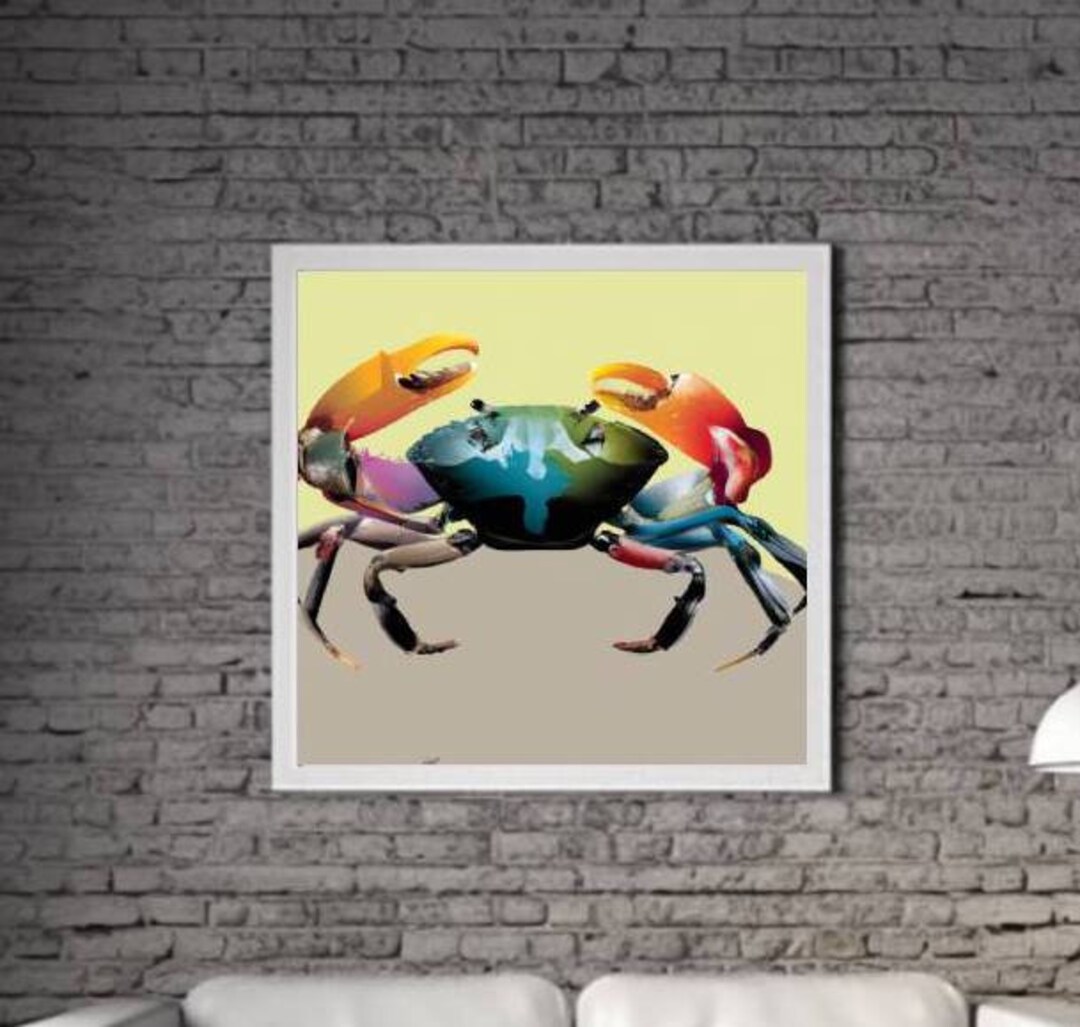 Modern Crab PRINTABLE ART Crab Print Download Crab One Piece Poster Sea ...