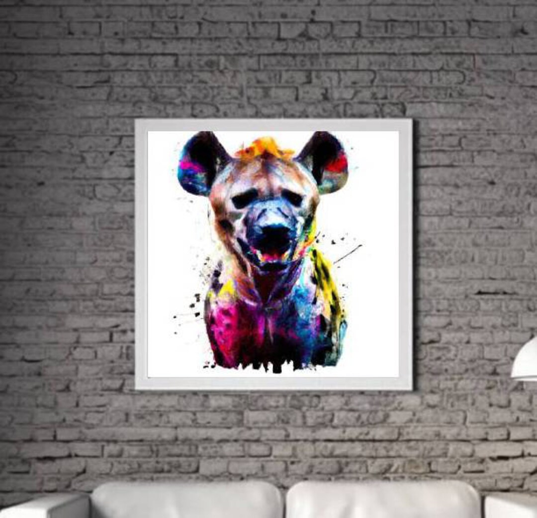 Modern Hyena PRINTABLE ART Hyena Print Download Hyena Poster Animal ...