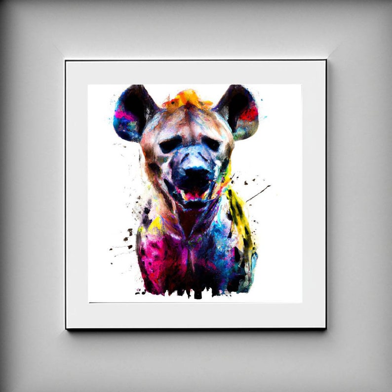 Modern Hyena PRINTABLE ART Hyena Print Download Hyena Poster Animal ...