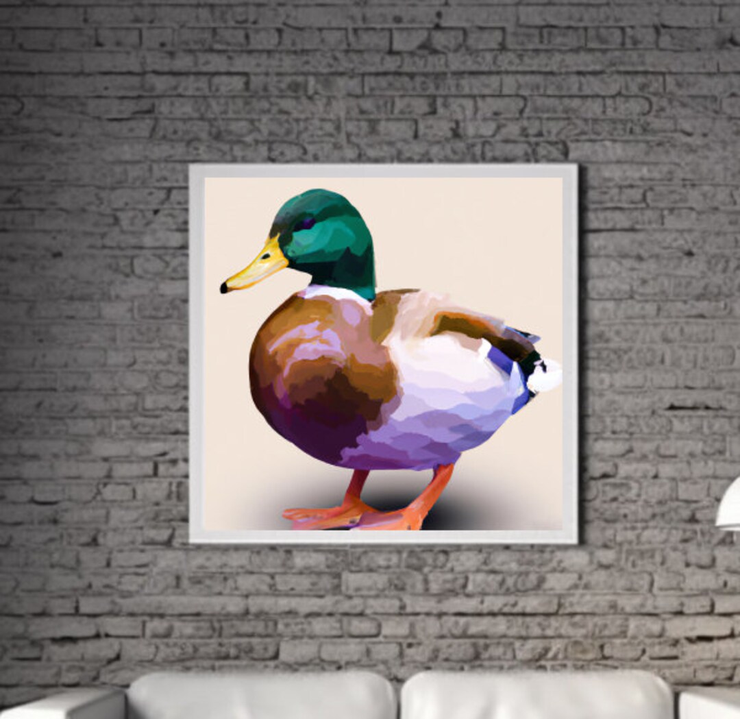 Modern Duck PRINTABLE ART Duck Print Download Duck Poster Wild Life ...