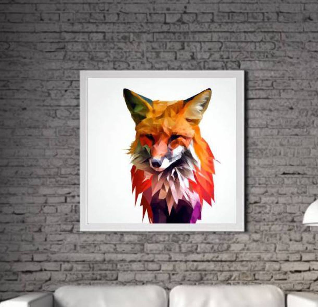 Modern Fox PRINTABLE ART Fox Print Download Fox Poster Wild Life Gift ...