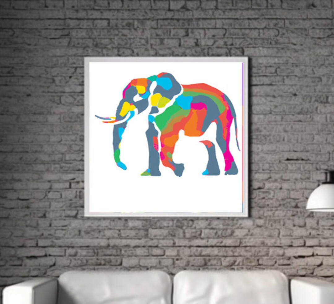 Modern Elephant PRINTABLE ART Elephant Print Download Elephant Poster ...