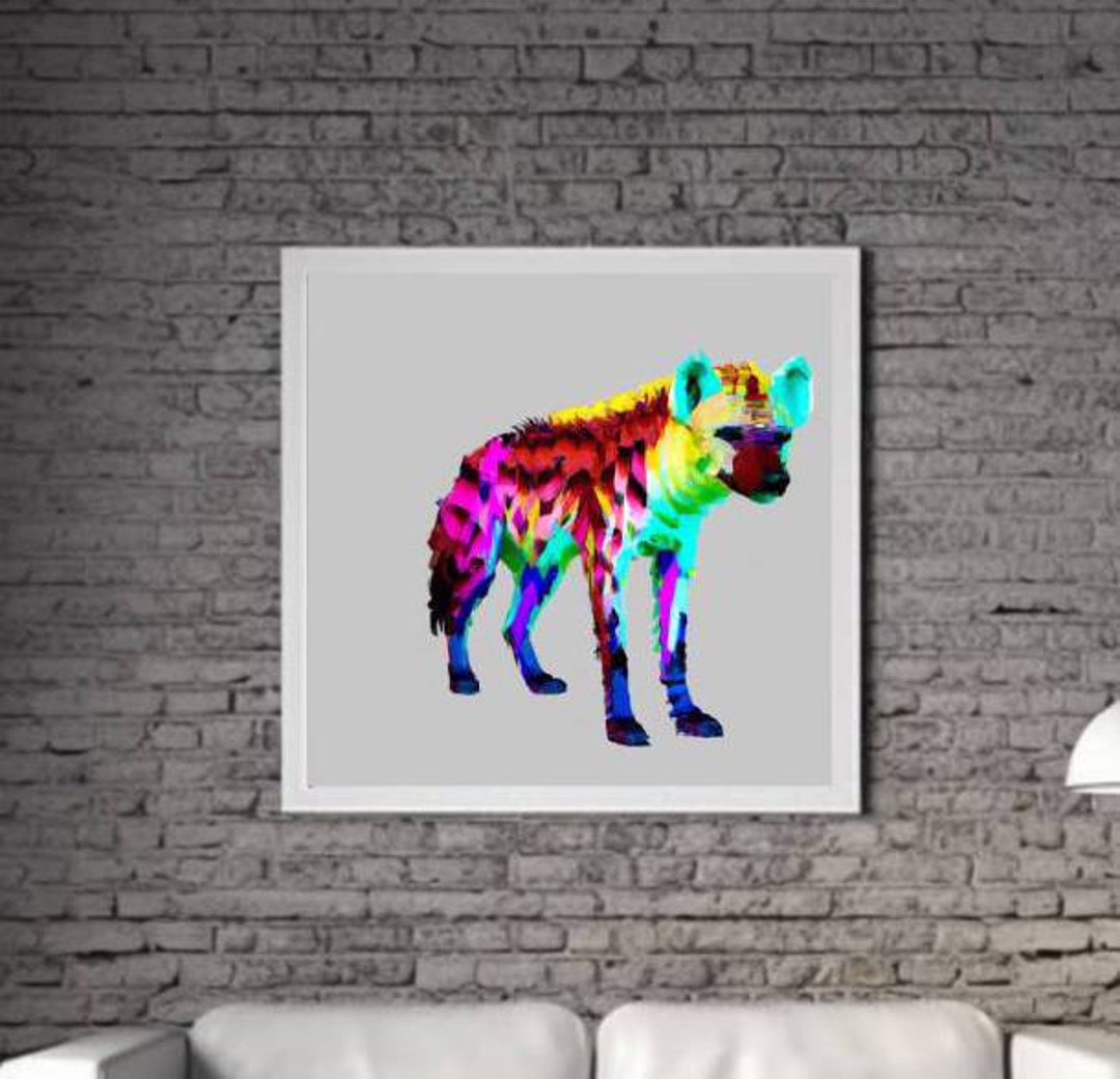 Modern Hyena PRINTABLE ART Hyena Print Download Hyena Poster Animal ...