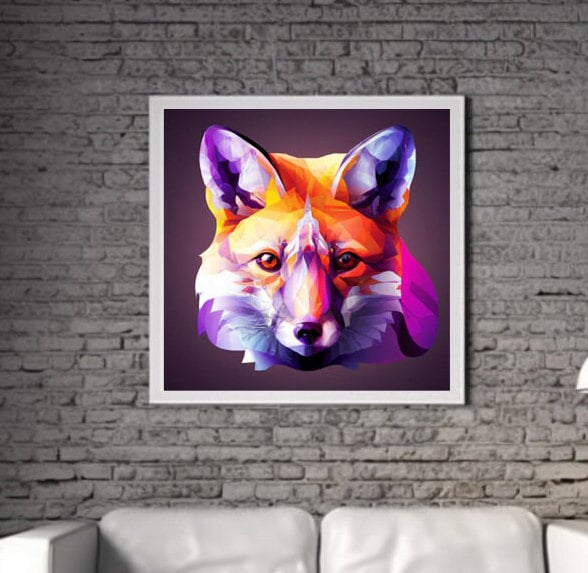 Modern Fox PRINTABLE ART Fox Print Download Fox Poster Wild Life Gift ...