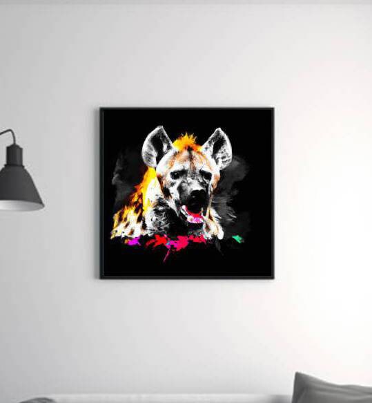 Modern Hyena PRINTABLE ART Hyena Print Download Hyena Poster Animal ...