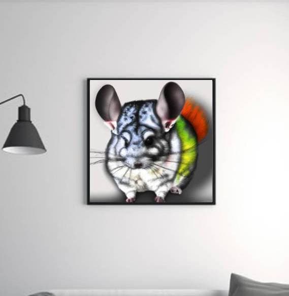 Modern Chinchilla PRINTABLE ART Chinchilla Print Download Chinchilla ...