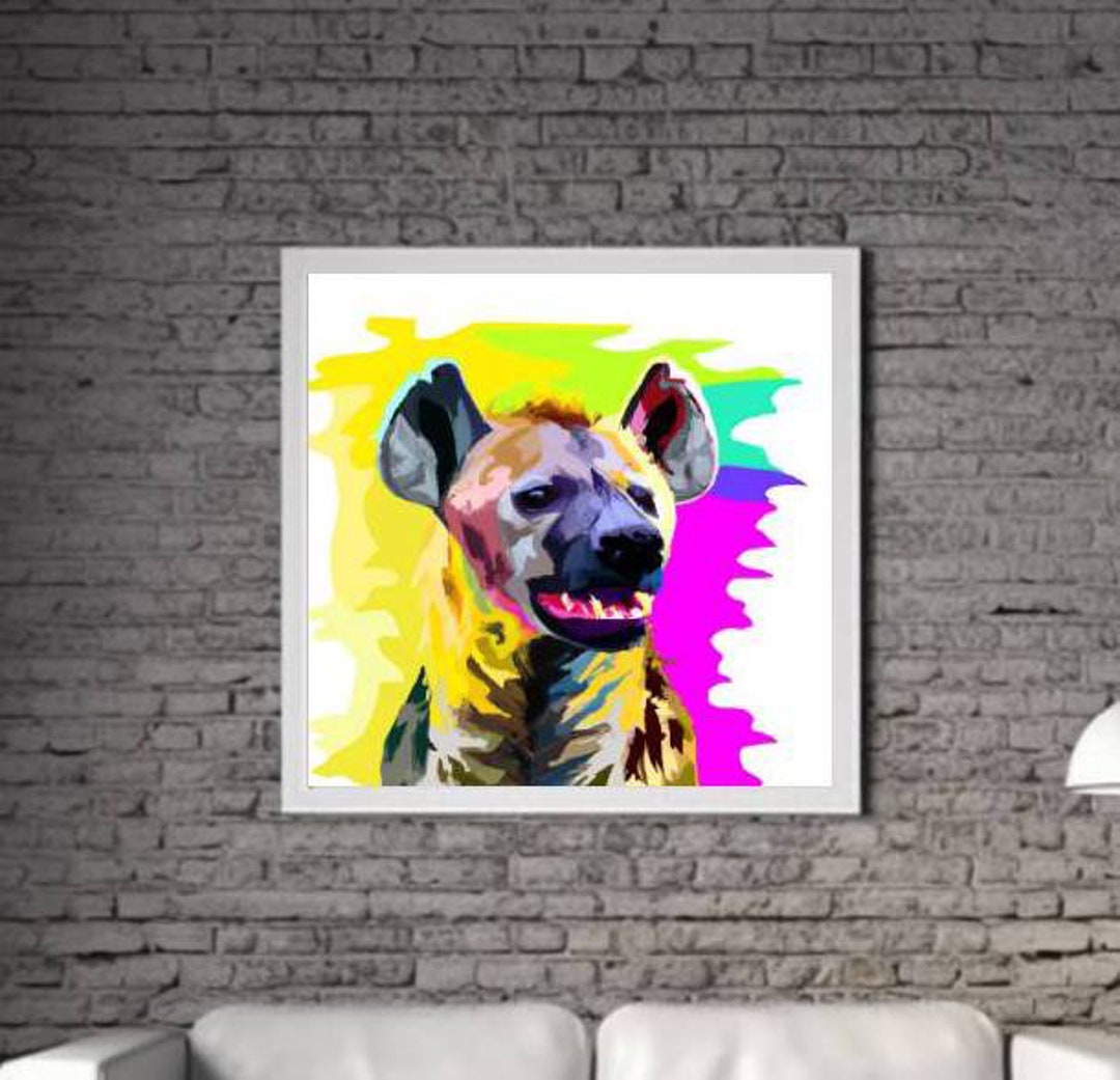 Modern Hyena PRINTABLE ART Hyena Print Download Hyena Poster Animal ...