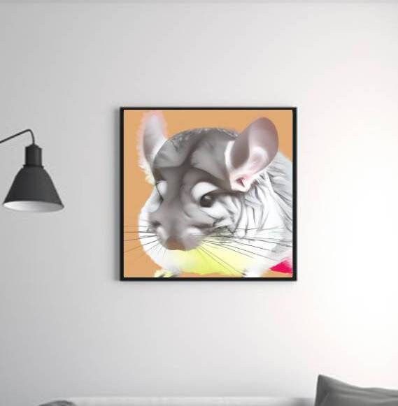 Modern Chinchilla PRINTABLE ART Chinchilla Print Download - Etsy