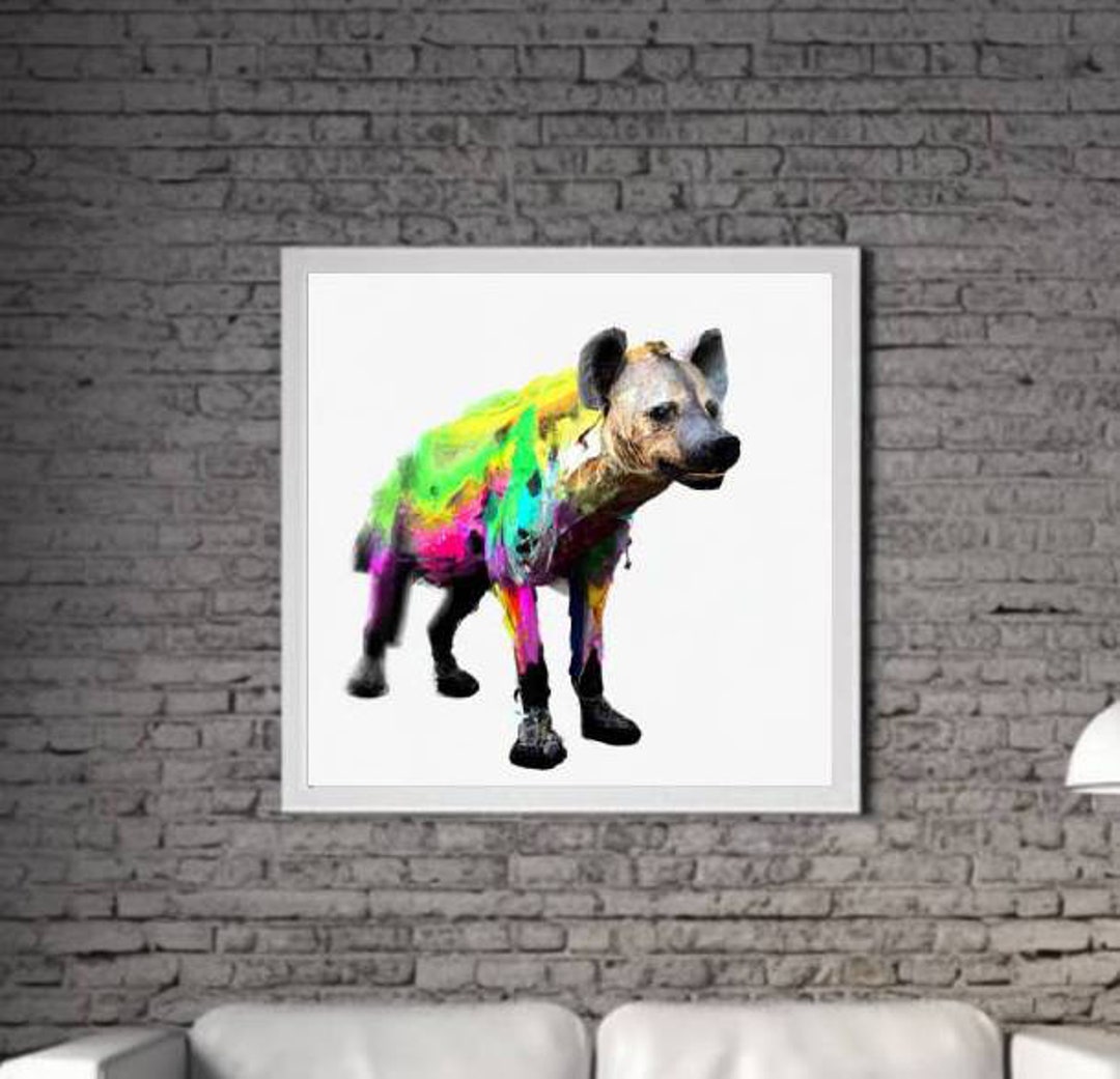Modern Hyena PRINTABLE ART Hyena Print Download Hyena Poster Animal ...