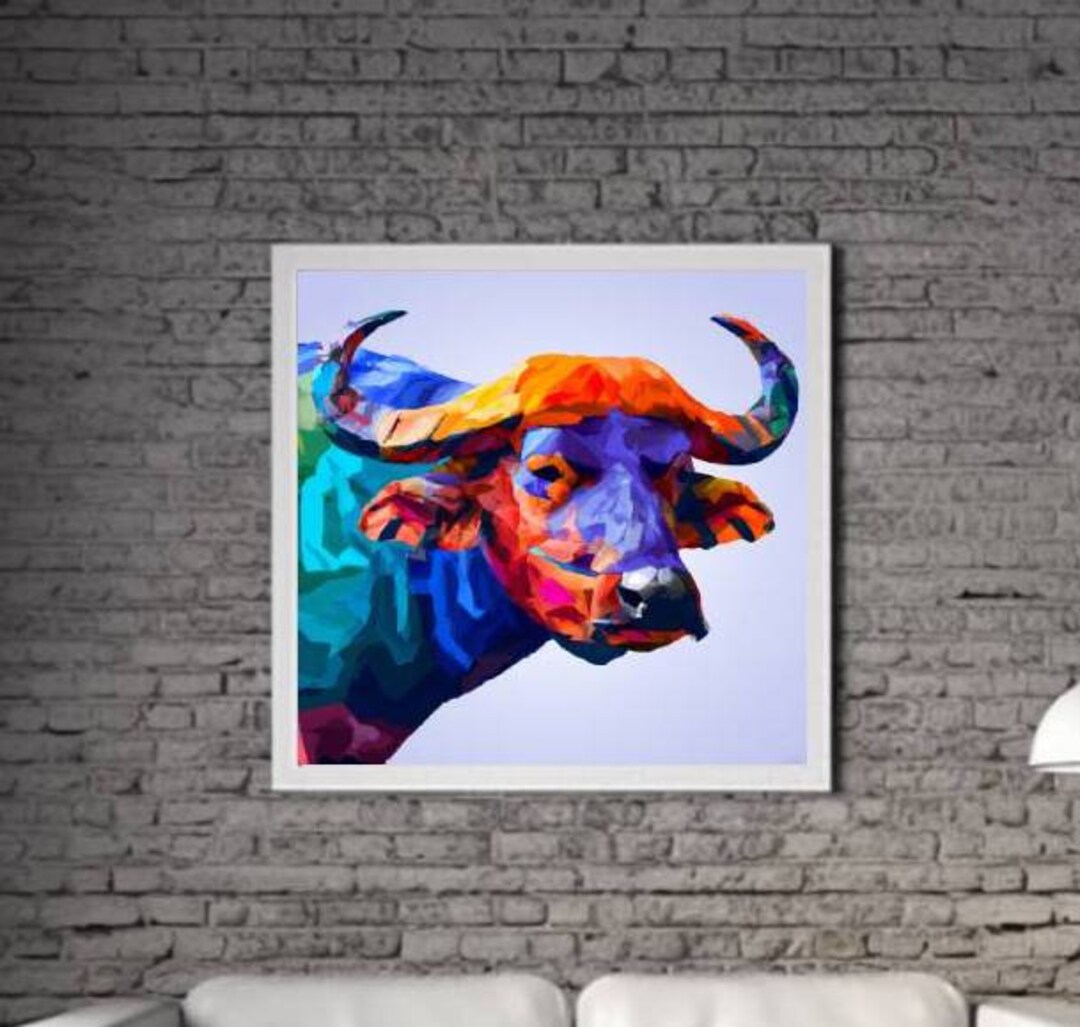 Modern Buffalo PRINTABLE ART Buffalo Print Download Buffalo Poster Wild ...