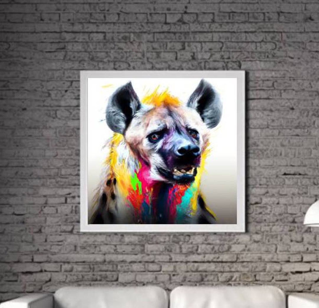 Modern Hyena PRINTABLE ART Hyena Print Download Hyena Poster Animal ...