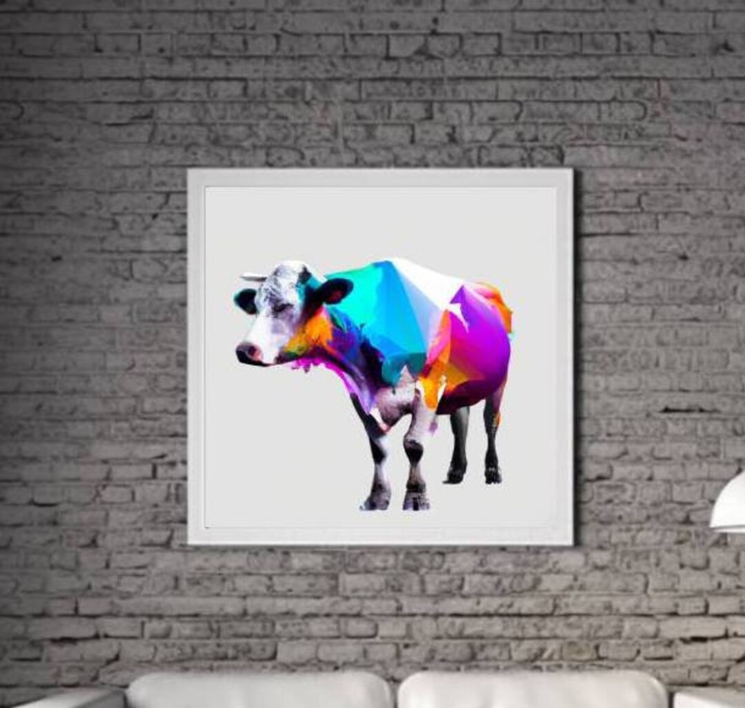 Modern Cow PRINTABLE ART Cow Print Download Cow Poster Farm Life Gift ...