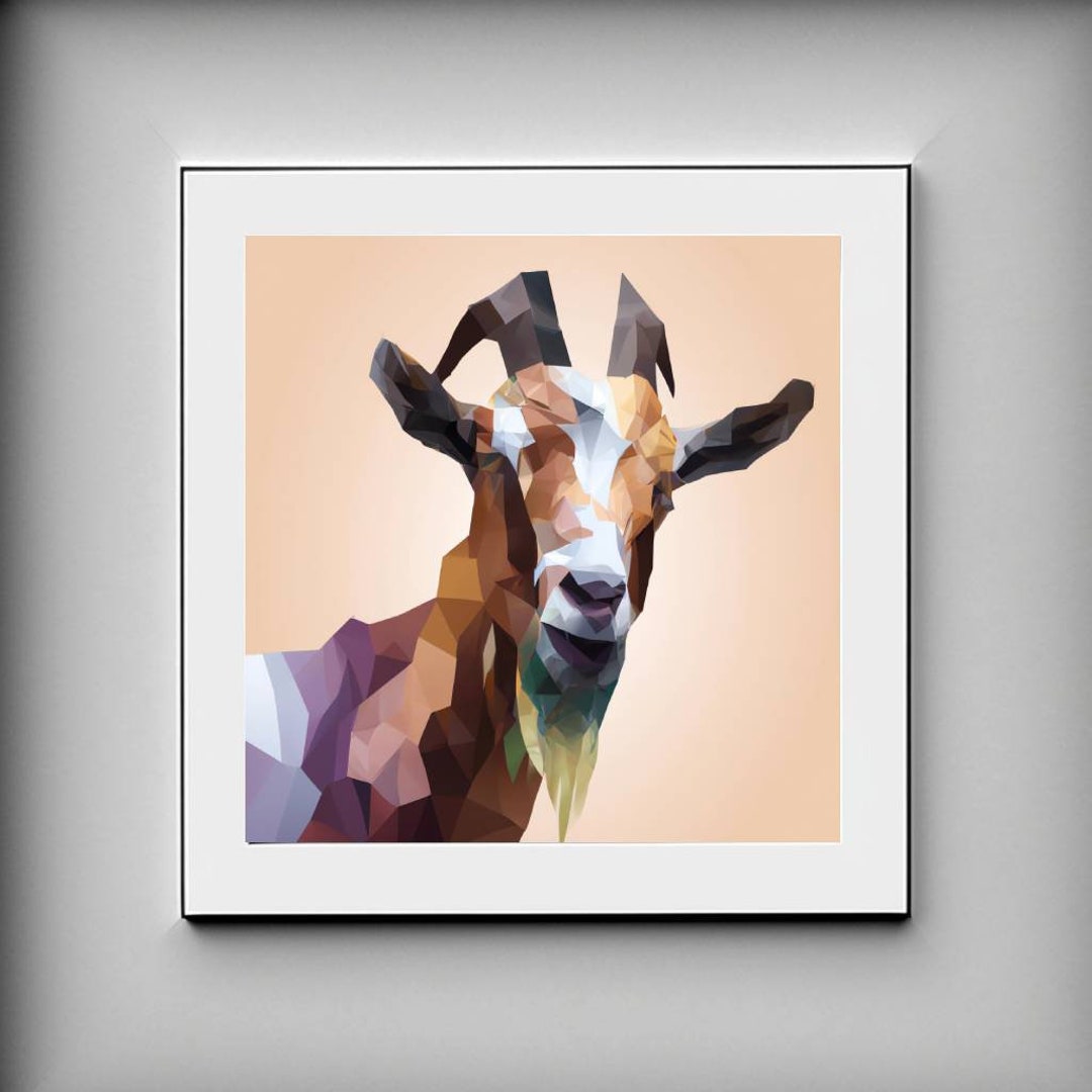 Modern Goat PRINTABLE ART Goat Print Download Goat Poster Wild Life ...