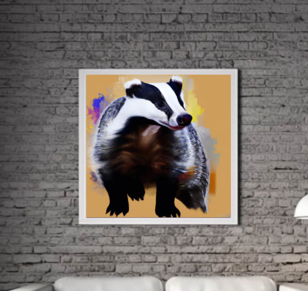 Modern Badger PRINTABLE ART Badger Print Download Badger Poster Wild ...