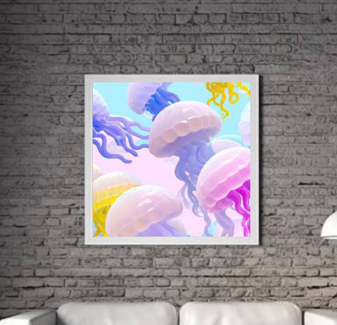 Modern Jelly Fish PRINTABLE ART Jelly Fish Print Download Poster Sea ...