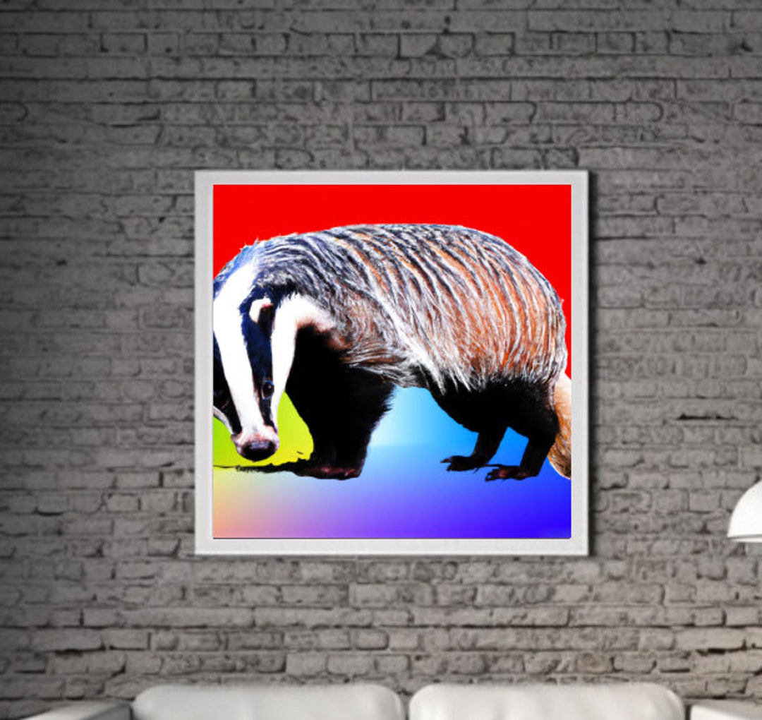 Modern Badger PRINTABLE ART Badger Print Download Badger Poster Wild ...