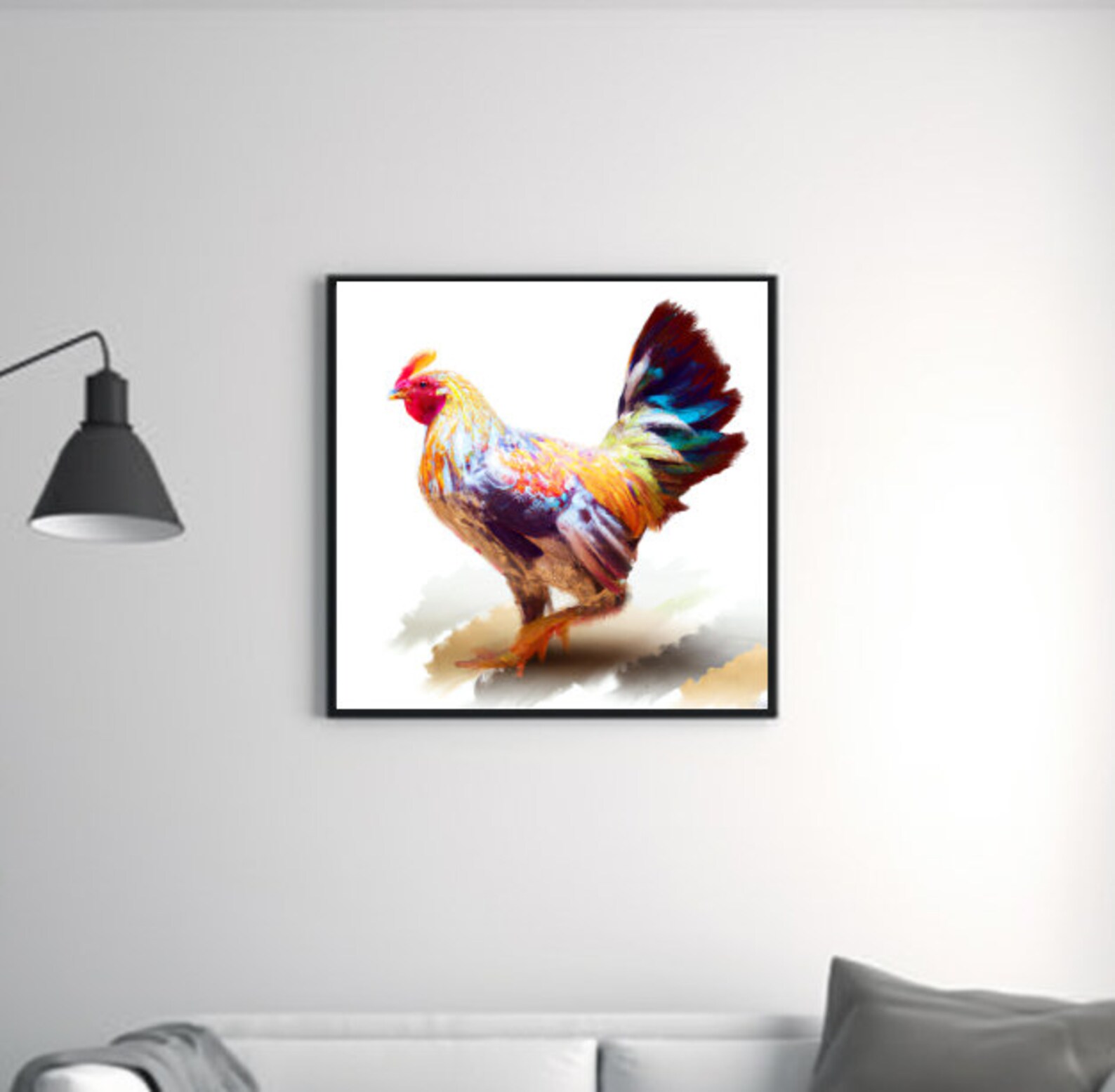 Modern Chicken PRINTABLE ART Chicken Print Download Chicken Poster Wild ...